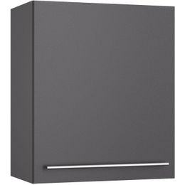 H&auml;ngeschrank KOCHSTATION, B:60cm H:70,4cm T:34,9cm, grau, Spanplatte, K&uuml;che, Schr&auml;nke, "KS-Bern2", Breite 60 cm, 1 T&uuml;r, 2 Einlegeb&ouml;den