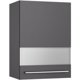 H&auml;ngeschrank KOCHSTATION, B:50cm H:70,4cm T:34,9cm, grau, Spanplatte, K&uuml;che, Schr&auml;nke, "KS-Bern2", Breite 50 cm, 1 T&uuml;r, 2 Einlegeb&ouml;den, Front mit