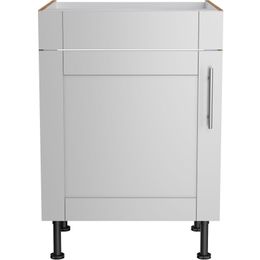 Spülenschrank KOCHSTATION, B:60cm H:87cm T:58,4cm, grau, Küche, Schränke, "KS-Ahus", Breite 60 cm