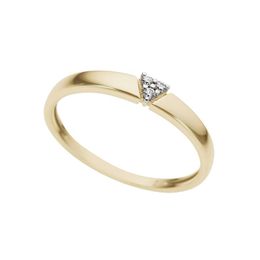 Firetti Damen Diamantring "Schmuck Geschenk Gold 333 Damenring Goldring Diamant", 16, 0,03 P2 = erkennbare Einschlüsse, Diamanten Gelbgold 585,