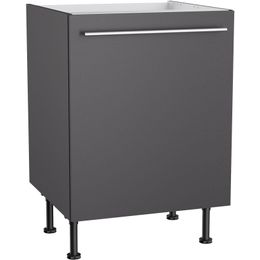 Spülenschrank KOCHSTATION, B:60cm H:87cm T:58,4cm, grau, Spanplatte, Küche, Schränke, "KS-Bern2", Breite 60 cm, 1 Tür