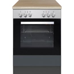 Herdumbauschrank KOCHSTATION, B:60cm H:85cm T:60cm, grau, Schr&auml;nke, "KS-Mali", Breite 60 cm