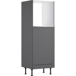 Backofenumbauschrank KOCHSTATION, B:60cm H:176,6cm T:58,4cm, grau, Schr&auml;nke, "KS-Aken"