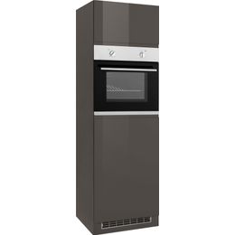 Backofen/K&uuml;hlumbauschrank KOCHSTATION, B:60cm H:200cm T:60cm, grau, Holzwerkstoff, Schr&auml;nke, "KS-Virginia", 200 cm hoch, 60 cm breit, Nische f&uuml;r Ofen