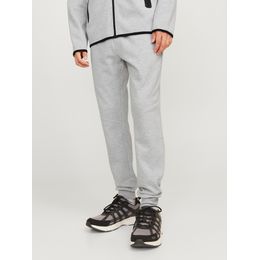 Jack & Jones JACK & JONES Herren Sweathose "JPSTWILL FUSION SWEAT PANTS NOOS", grau, Gr. L, meliert, Web, Obermaterial: 58% Polyester, 42% Baumwolle, Hosen