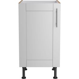 Spülenschrank KOCHSTATION, B:45cm H:87cm T:58,4cm, grau, Küche, Schränke, "KS-Ahus", Breite 45 cm