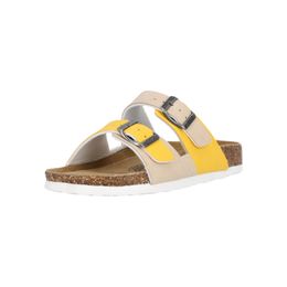 CRUZ Damen Sandale "Poapi", Gr. 36, gelb, Leder, Polyurethane, Synthetik, Schuhe, im trendigen Color-Blocking-Design