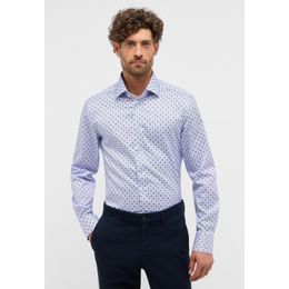 Eterna Herren Langarmhemd "SLIM FIT", blau, Gr. 43, Twill, 100% Baumwolle, Hemden, NON IRON (b&uuml;gelfrei)