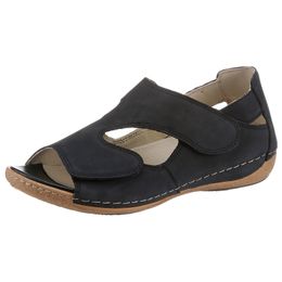 Waldläufer WALDLÄUFER Damen Riemchensandale "HELIETT", Gr. 5, blau, Nubukleder, Schuhe, Sommerschuh, Sandalette, Keilabsatz, mit Rahmennaht, H-Weite