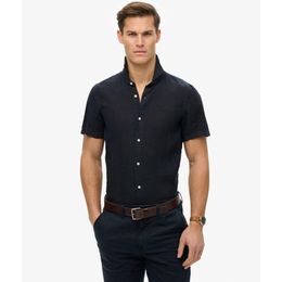Superdry Herren Besticktes SD Vacation Leinenhemd Navy - Gr&ouml;&szlig;e: L 1041009000222JVH003