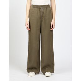 Stoffhose Gang "Gang Hosen Wide Fit 94YARA", Damen, Gr. 28, Normalgr&ouml;&szlig;en, gr&uuml;n (khaki), 100% Lyocell, Hosen Stoffhose