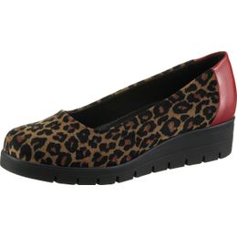 Heine Damen Ballerina braun-schwarz, Gr&ouml;&szlig;e 40