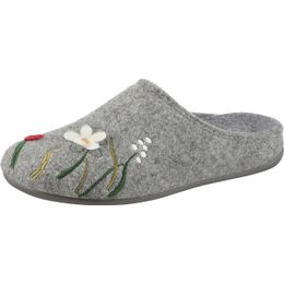 THIES Damen Pantoffel grau-bunt Gr&ouml;&szlig;e 38