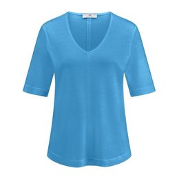 Peter Hahn - V-Shirt, blau, Gr. 48 / XL - Lyocell