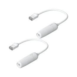 Ubiquiti Easy Cable Verl&auml;ngerungskabel Cat.6a F/UTP, 2er Pack wei&szlig;, 15cm Kabel, wasserdichte Kappe