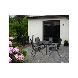 M&ouml;bel Kraft Gartenm&ouml;bel 5er-Set schwarz Ma&szlig;e (cm): B: 80 H: 73 &raquo; M&ouml;bel Kraft