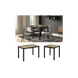 VICCO Esstisch Granny Eiche rustikal Anthrazit 120 x 70 cm ausziehbar
