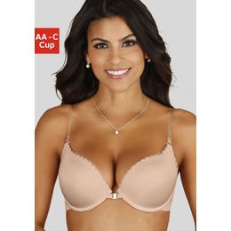 Lascana Push-up-BH beige Gr. 85AA. Mit B&uuml;gel