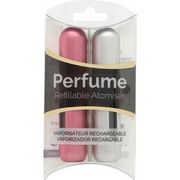 Twist & Spritz, Sonnencreme, Refillable Atomiser Spray (2er Pack in Rosa und Silber)