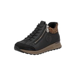 Rieker Lace-Up Ankle Boots female size 41 Brown / Brocade / Black