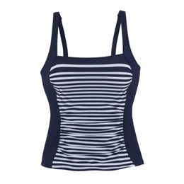 Lascana Damen Tankini-Top, marine-wei&szlig;, Gr&ouml;&szlig;e 46B