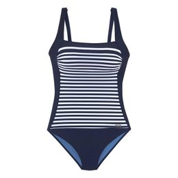 Lascana Damen Badeanzug, marine-wei&szlig;, Gr&ouml;&szlig;e 42F