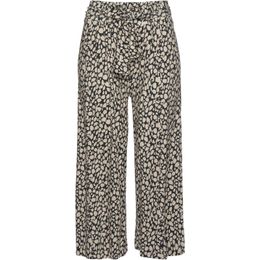 Lascana Damen Culotte, schwarz-sand-bedruckt, Gr&ouml;&szlig;e 36