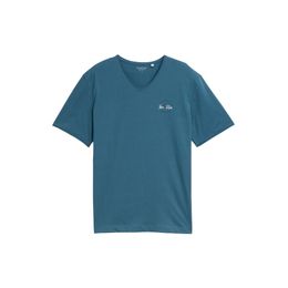 Tom Tailor T-Shirt Herren Gr&ouml;&szlig;e XL cyanblau / dunkelblau / wei&szlig;