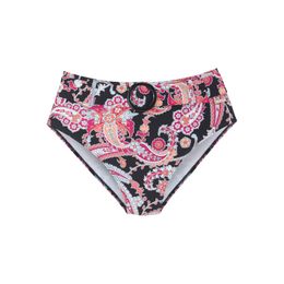 Sunseeker Damen Highwaist-Bikini-Hose, schwarz bedruckt, Gr&ouml;&szlig;e 42