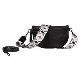 Tom Tailor Denim Gürteltasche 'a' Damen Größe XS/XL grau / schwarz / weiß