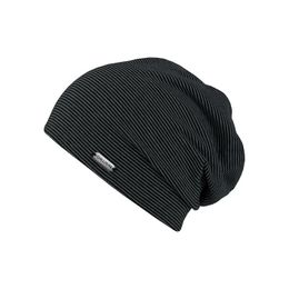 Chillouts Beanie »Pittsburgh Hat« mit weichem Baumwollmix & feiner Streifenstruktur dark grey-black