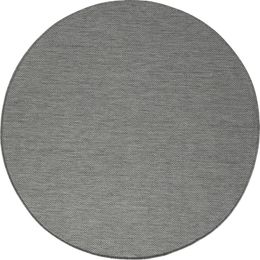 the carpet Teppich &raquo;Mistra round&laquo; rund 1 mm H&ouml;he moderner robuster In und Outdoor Teppich Anthrazit Obermaterial: 100% Polypropylen &Oslash; 160 cm 1 Stk.