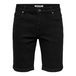 Only & Sons ONLY & SONS Shorts »ONSPLY BOX GUA DNM SHORTS OTL« Black L - N-Gr N-Gr L Moderne Shorts von Only & Sons