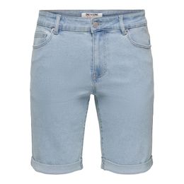 Only & Sons ONLY & SONS Shorts »ONSPLY BOX GUA DNM SHORTS OTL« Light Blue Denim L - N-Gr N-Gr L Moderne Shorts von Only & Sons