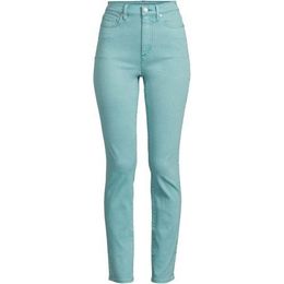 LANDS' END Slim Fit &Ouml;ko Jeans High Waist, Damen,  Blau, Elasthan/Baumwoll-Mischung/Polyester-Mischung, by Lands' End