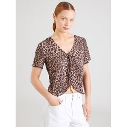 Pieces Bluse 'PCAMBER' Damen Gr&ouml;&szlig;e L braun / schwarz