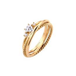 Elli Ring Damen Gr&ouml;&szlig;e 58 gold / transparent
