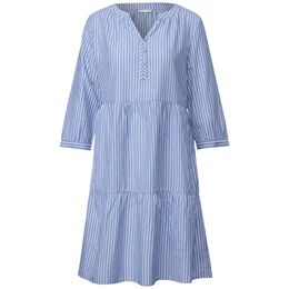 Street One Kleid Damen Größe 36 azur / weiß Winterkleid