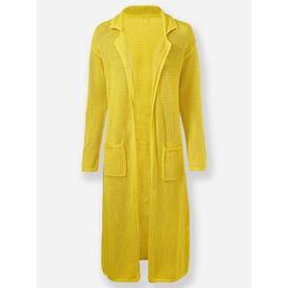 Heine Strickmantel Damen Größe L limone