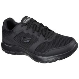 Sneaker Skechers "FLEX ADVANTAGE 4.0", Damen, Gr. 41, schwarz, Leder, Lederimitat, Textil, Schuhe Sneaker, mit leichtem Profil, Freizeitschuh, Halbschuh, Schn&uuml;rschuh