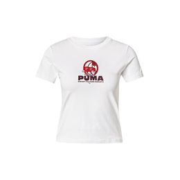 Puma T-Shirt 'CHERRY THE MOMENT' Damen Gr&ouml;&szlig;e XS aubergine / rot / wei&szlig;