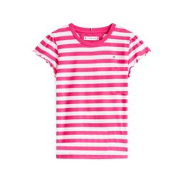 TOMMY HILFIGER T-Shirt 'ESSENTIAL' Mädchen Größe 170/176 pink / weiß