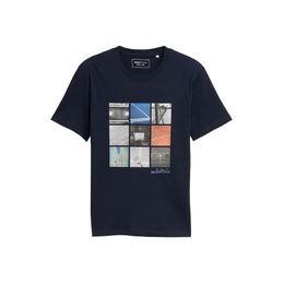 Tom Tailor Denim T-Shirt Herren Größe M blau / dunkelblau / kastanienbraun / grau