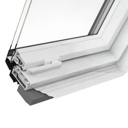 Dachfenster Ropal made by Roto, R4/7 Plus, PVC, Schwingfl&uuml;gel, 54 x 78 cm, Innen Wei&szlig;, au&szlig;en Anthrazit, individuell konfigurieren