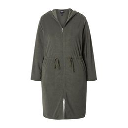 Ulla Popken Short Bathrobe female Grey size 42-44