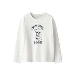 name it Shirt 'NKFVEEN' Mädchen Größe 158/164 schwarz / weiß