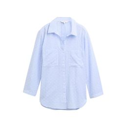 Tom Tailor Bluse Damen Gr&ouml;&szlig;e XS hellblau / wei&szlig;