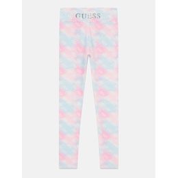 Guess Leggings M&auml;dchen Gr&ouml;&szlig;e 134 cyanblau / ros&eacute; / wei&szlig;