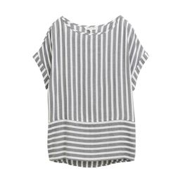Tom Tailor Bluse Damen Größe M grau / weiß