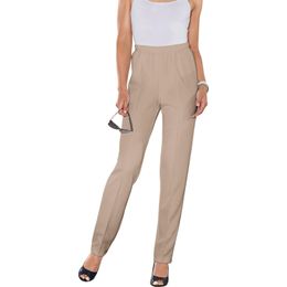 CR&Eacute;ATION L Damen Hose mit Ripp-Struktur beige Gr&ouml;&szlig;e 23
